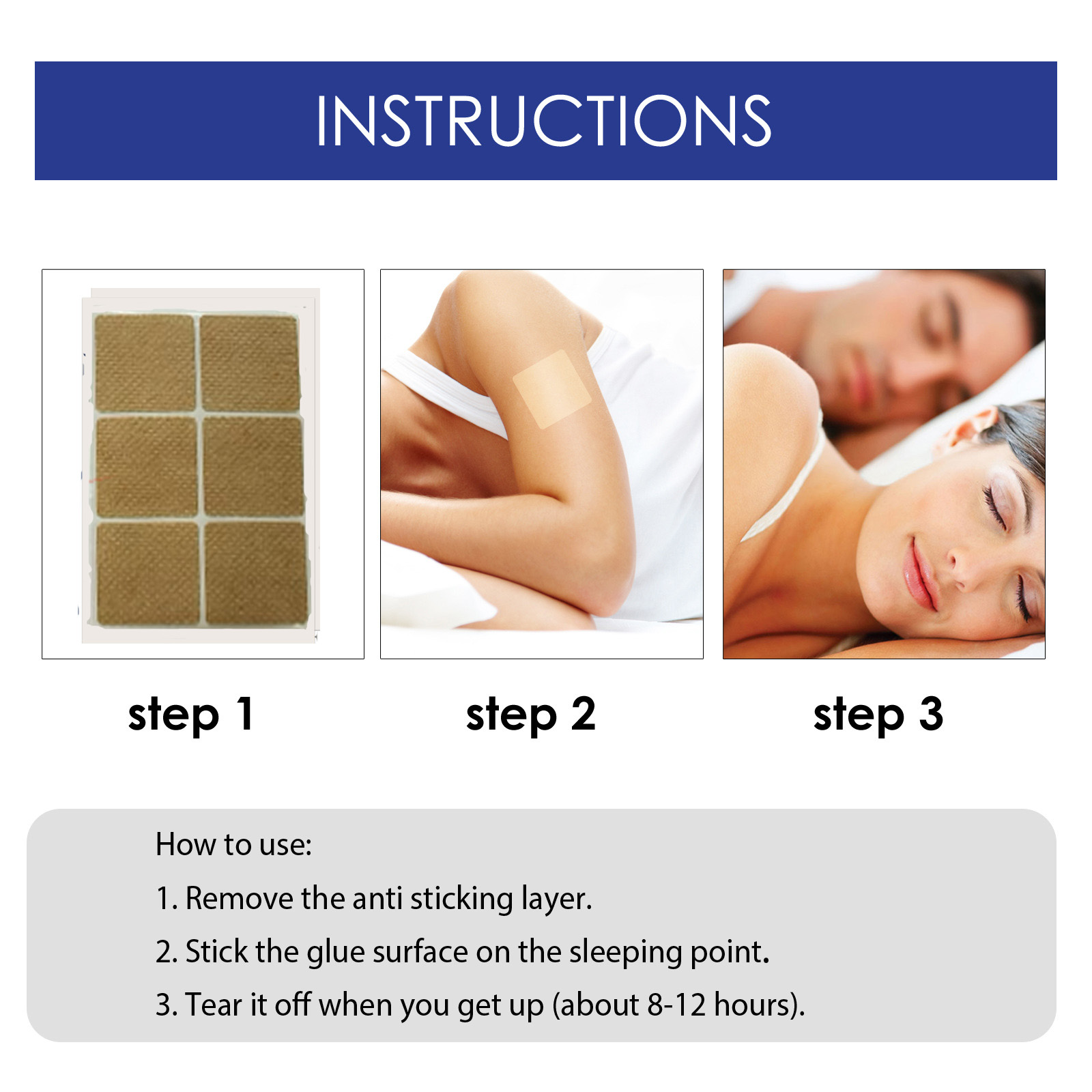 Sleep Aid Plaster Relieve Stress Anxiety Decompression Headache ...