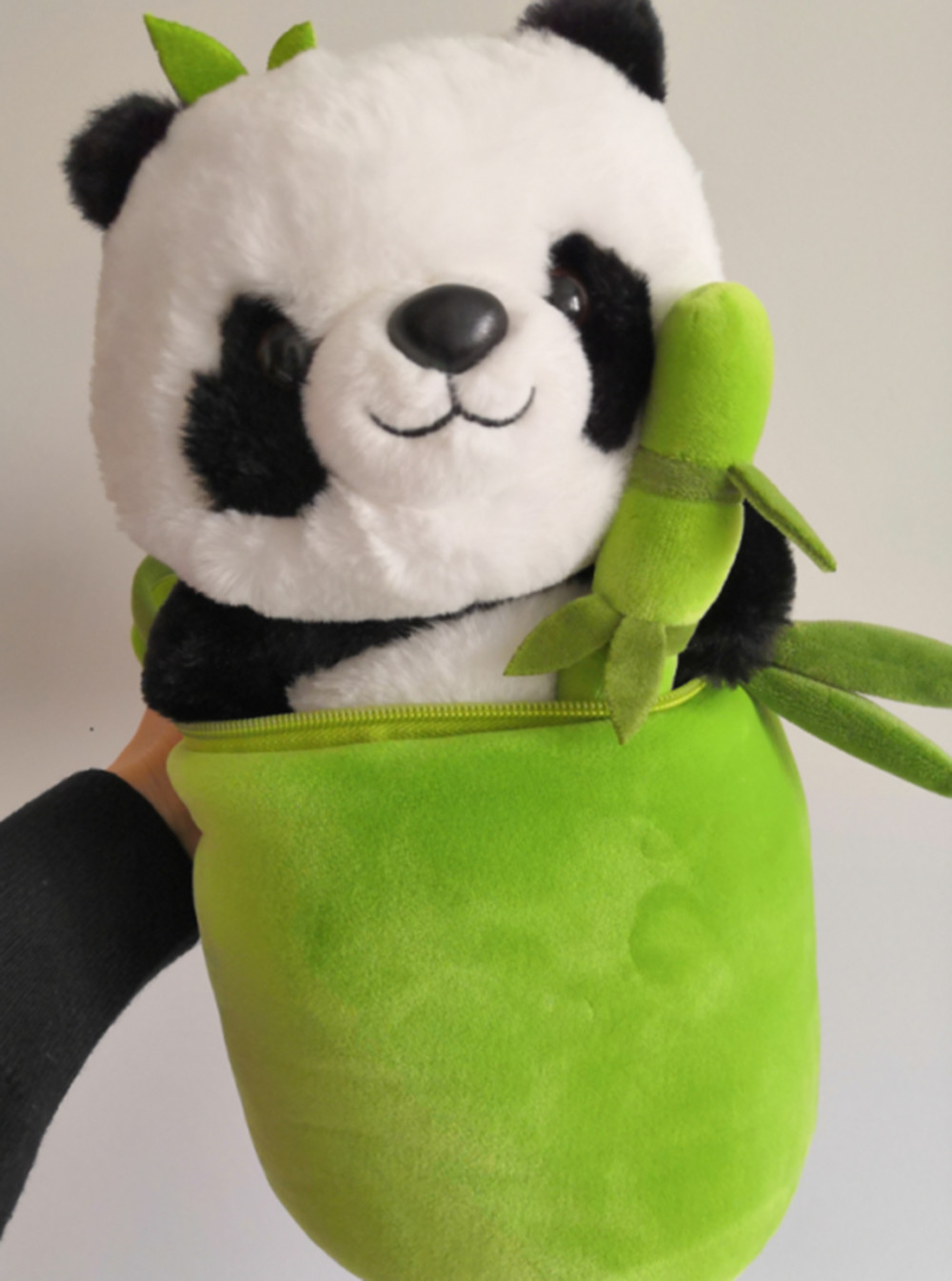 20-25cm Panda Stuffed Animals, 2 in-1 Panda and Bamboo Plush Toys Set ...