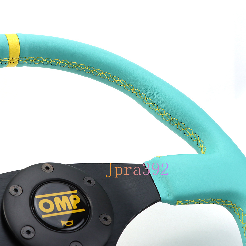 OMP Leather Racing Flat Tiffany Blue Steering Wheel General Motors Steering Wheel 340mm | Shopee ...