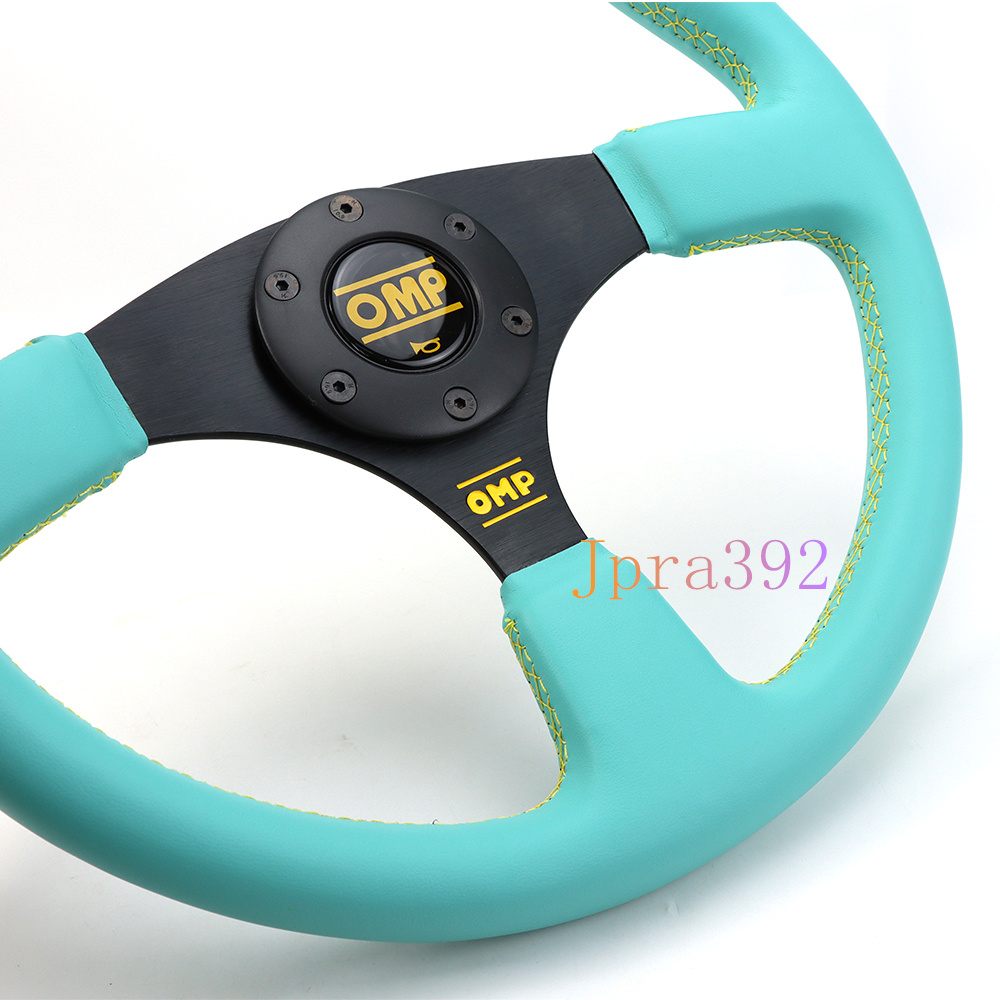 OMP Leather Racing Flat Tiffany Blue Steering Wheel General Motors Steering Wheel 340mm | Shopee ...