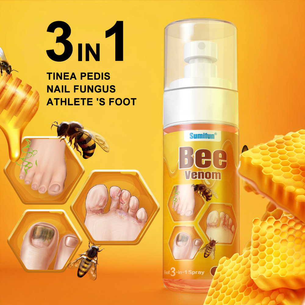 3 in 1 Bee Venom Foot Spray For Nail Fungus Athlete's Foot Tinea Pedis ...