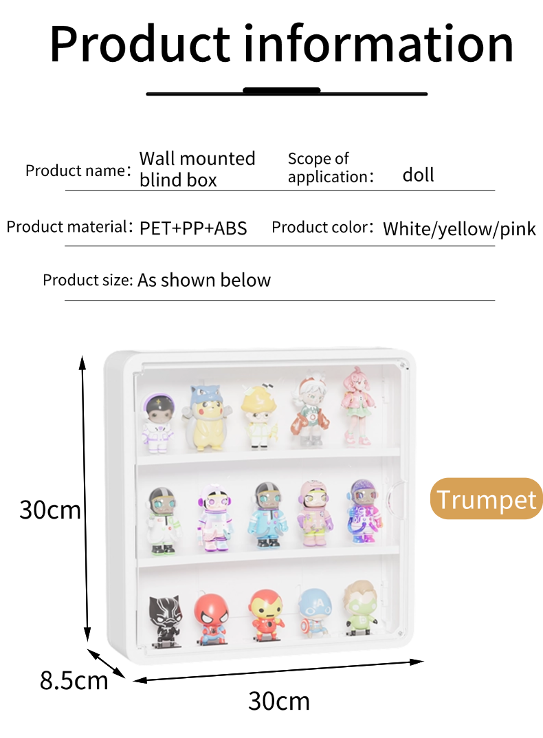 【COD】Popmart Acrylic Display Case Rack Wall Mounted Display Storage Box ...