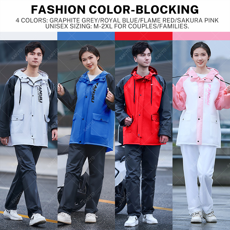 RARITO Rain Coat for Women Reflective Adult kapote Raincoat Waterproof ...