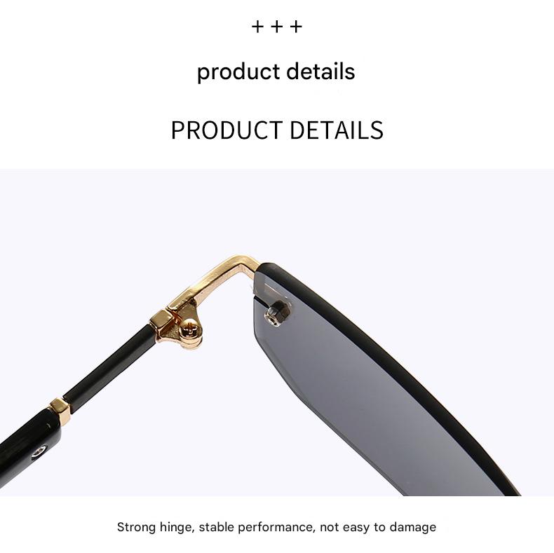 Designer Rimless Sunglasses – Retro UV400 Cutting Lens Shades | Shopee ...