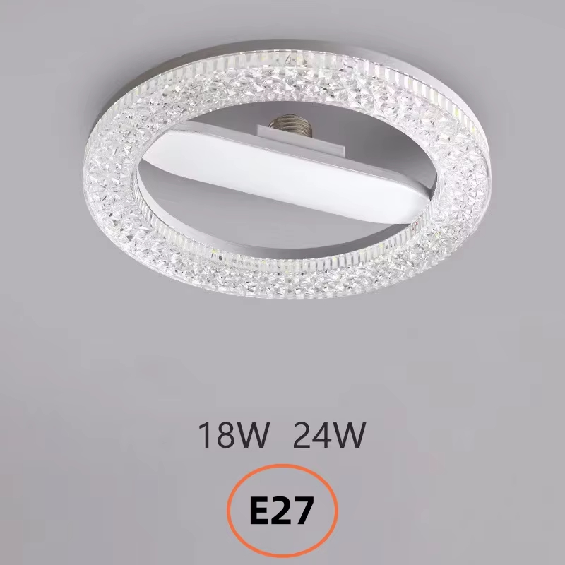 E27 UFO Led Bulb Crystal LED Ceiling Light Super Bright 18W/24W ...