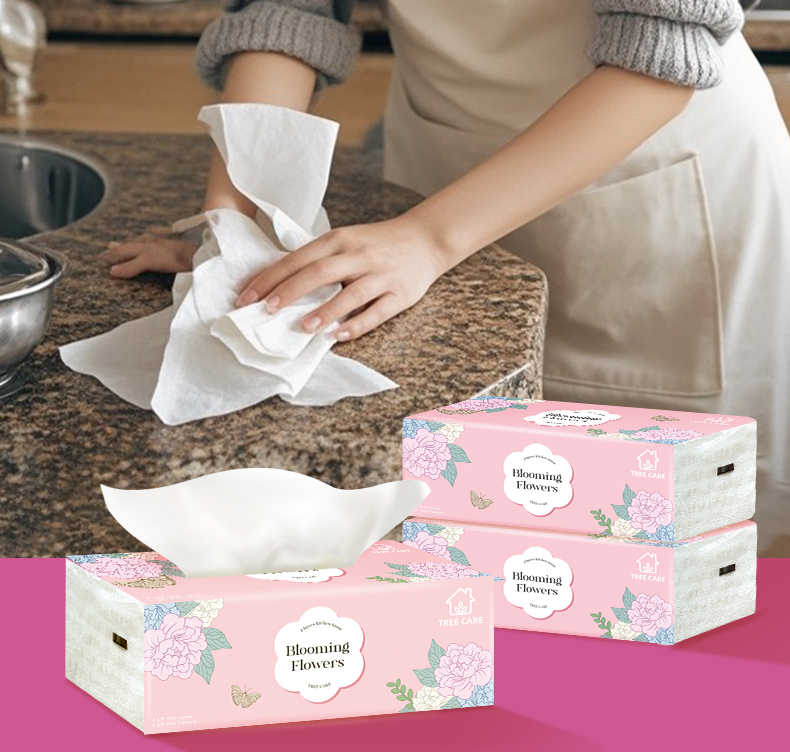 Pink Kitchen tissue「Buy 1 take 3」【1/2/3/4 packs】Interfolded Paper Towel ...