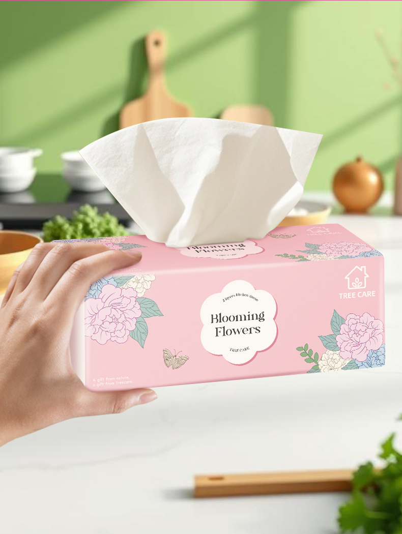Pink Kitchen tissue「Buy 1 take 3」【1/2/3/4 packs】Interfolded Paper Towel ...