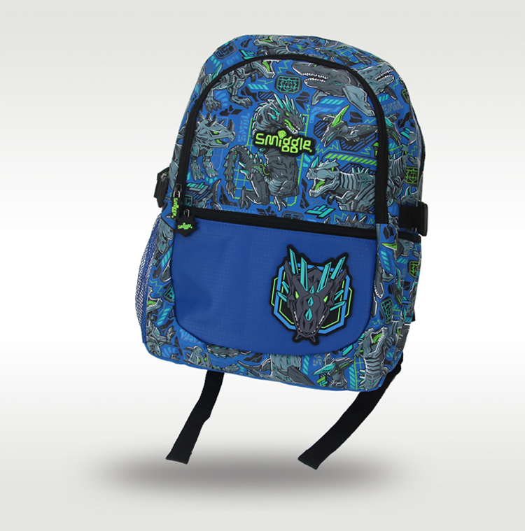 school bag boys children's backpack Blue mechanical dragon cartoon 8-12 ...