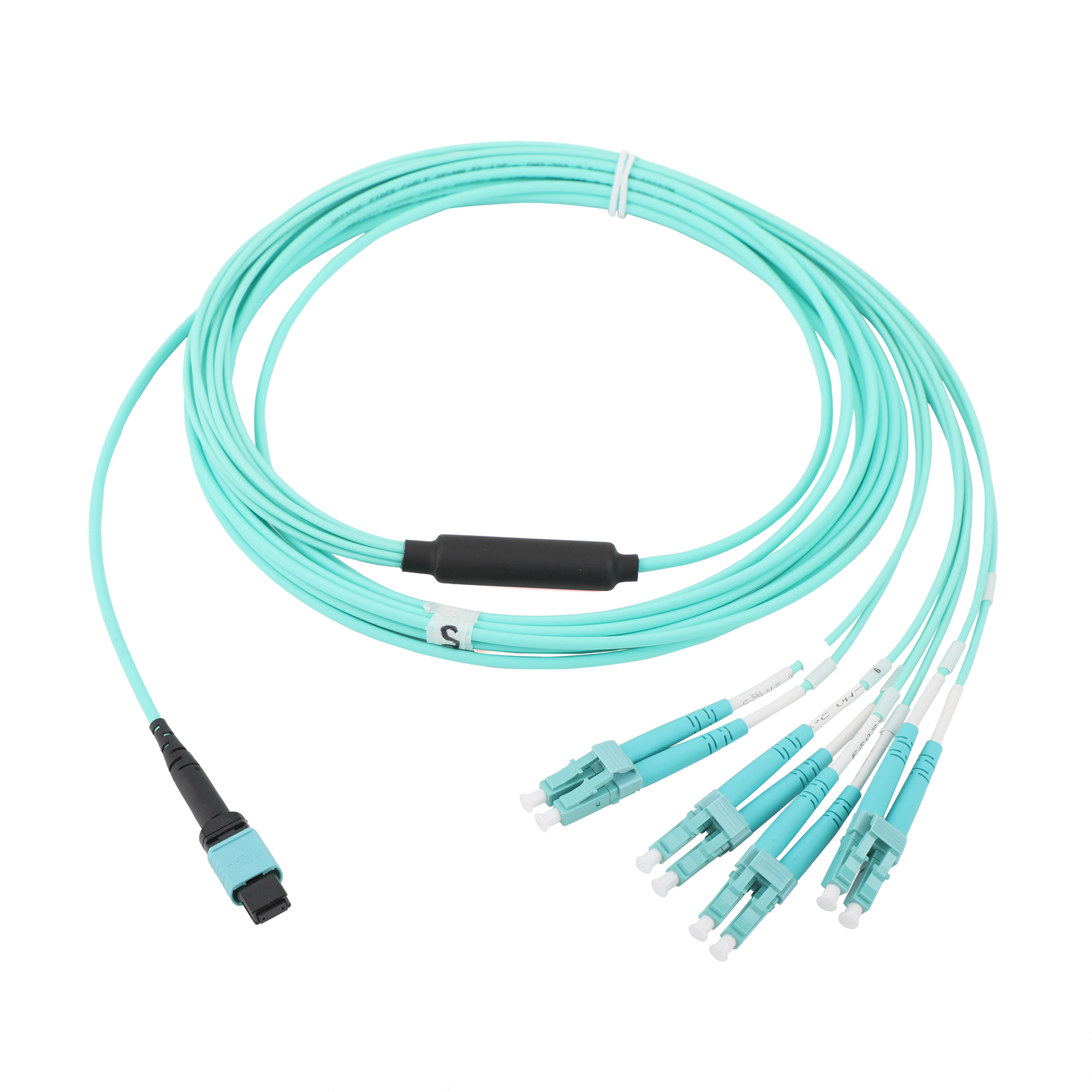 10G Multimode 8-core MPO/PC to 8LC OM3 Fiber Extension Cable 1M/3M/5M ...