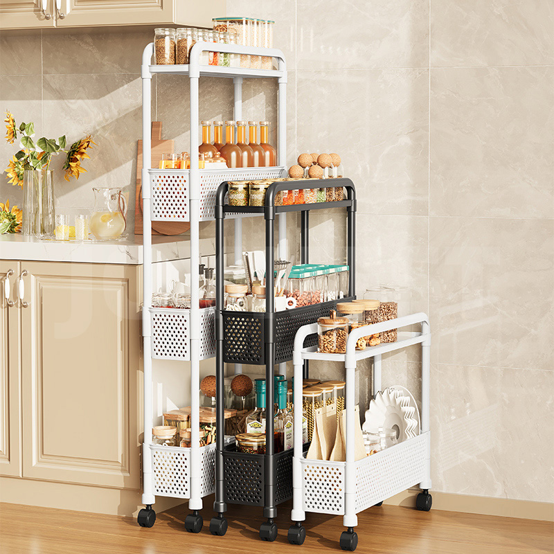 JOYNEST 2/3/4 Tier Gap Stroage Rack Movable With Wheels Trolley Rak ...