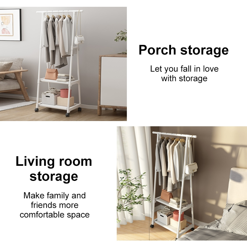 Triangle Coat Rack Bedroom Multi-function Clothes Hanger floor bedroom ...