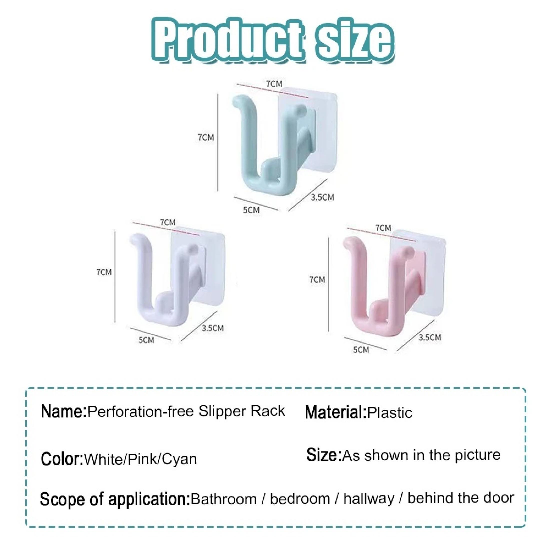 No Punching Bathroom Slipper Rack Wall Mounted Drainage Rack Wall ...