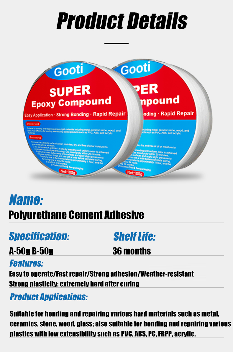 COD GOOTI General Purpose Epoxy Sealant Putty 100G Waterproof AB Glue ...
