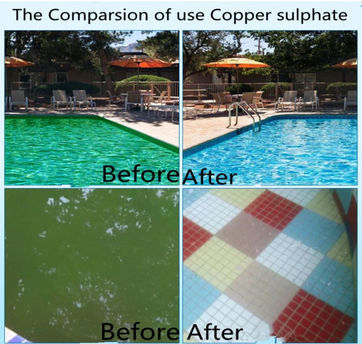 Pool Algaecide for Swimming Pool Powder Copper Sulfate Pentahydratae ...