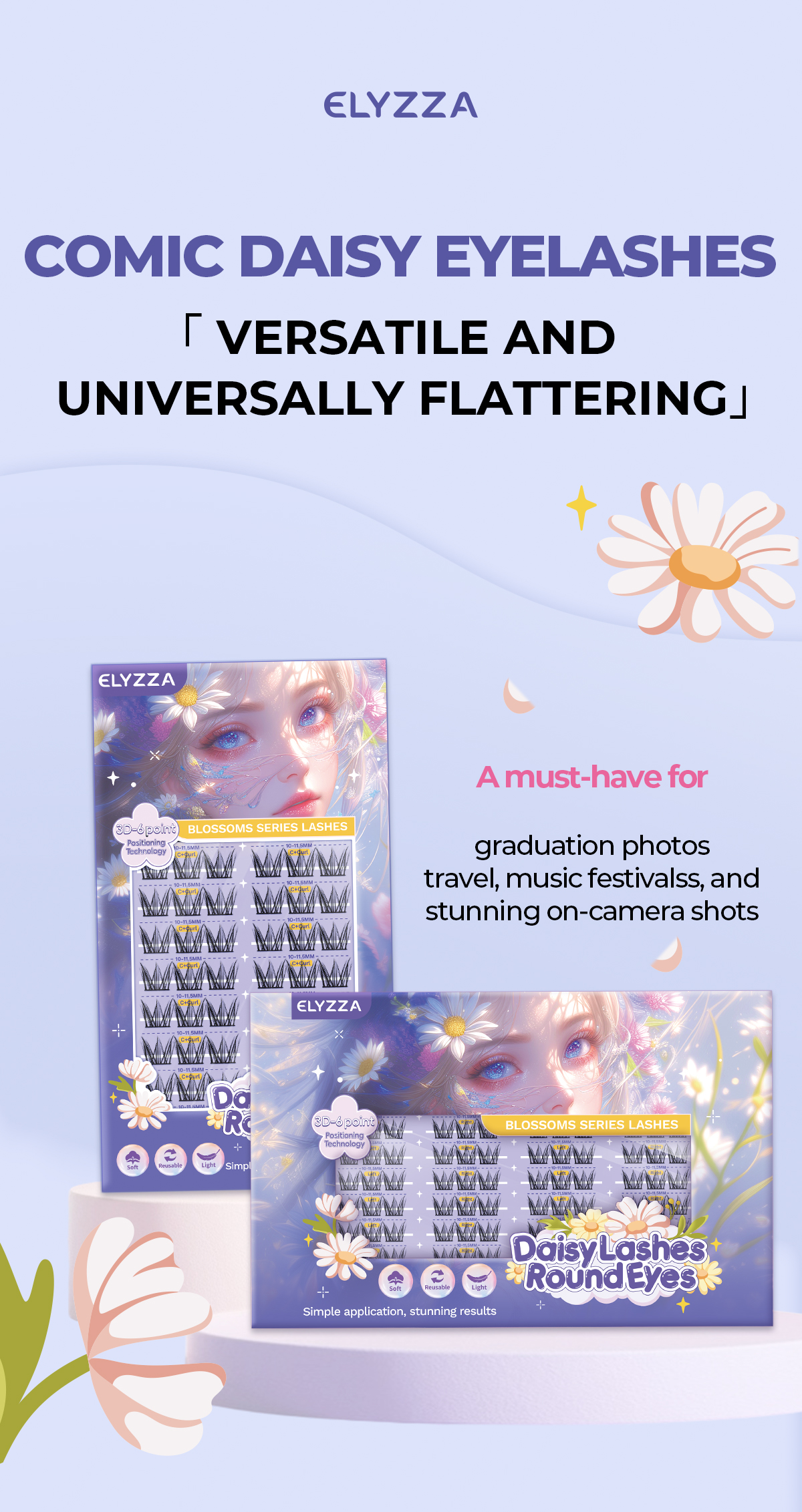 Elyzza Daisy Lashes 10-11.5mm Eyelash Extension Set 2-3 Days Fast ...