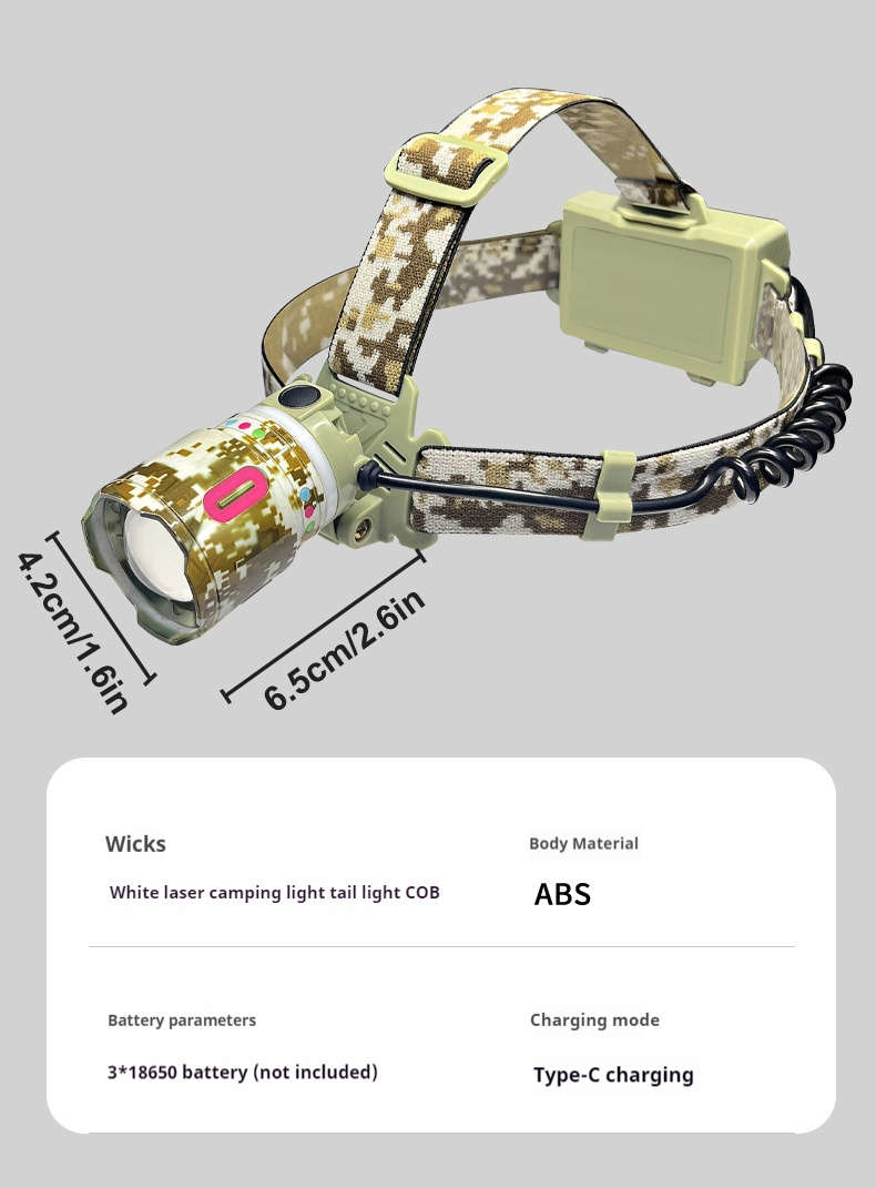 Outdoor new multifunctional gift 3 18650 batteries zoom long-range ...