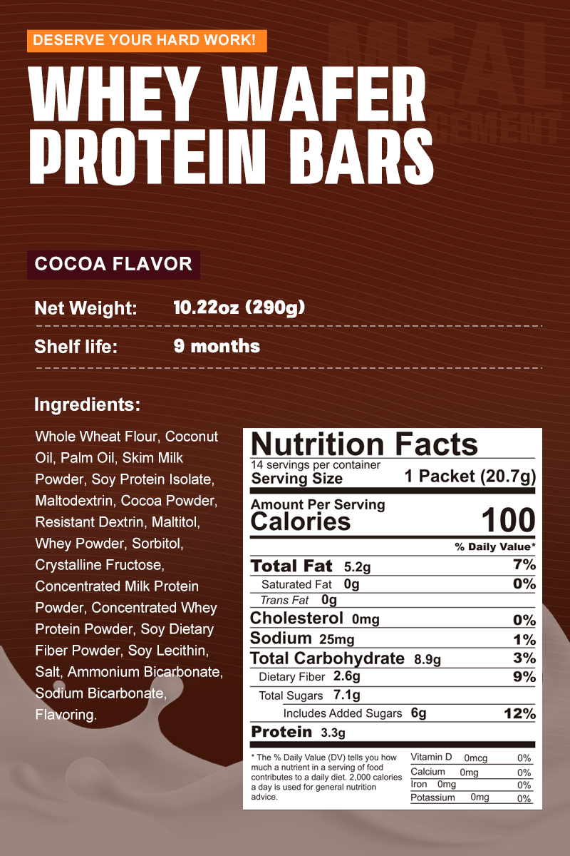 DUJOSOO Whey protein bar Rich protein 0 trans fatty acids Low Sugar Eat ...