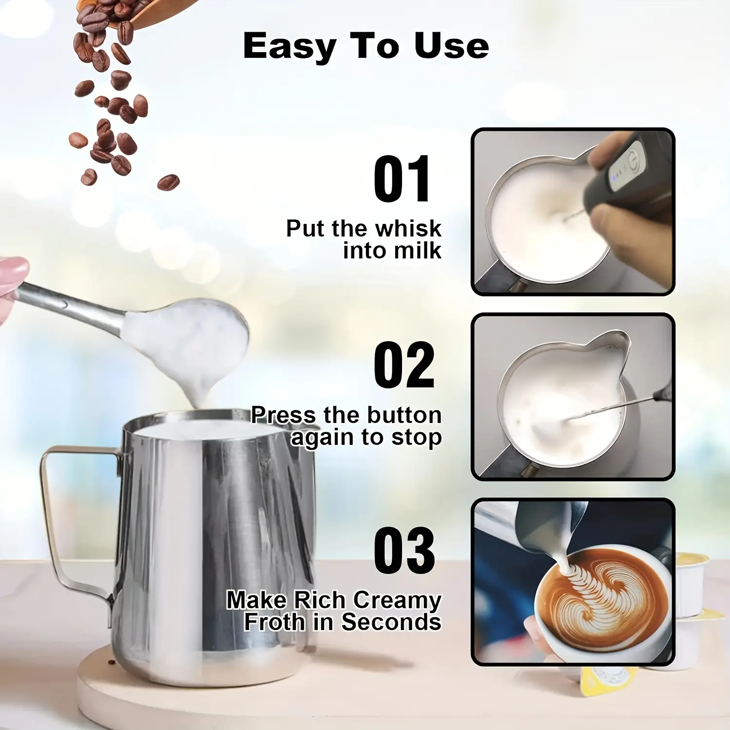 Kitchen Appliances Mixers Electric Handheld Egg Beater Milk Frother ...