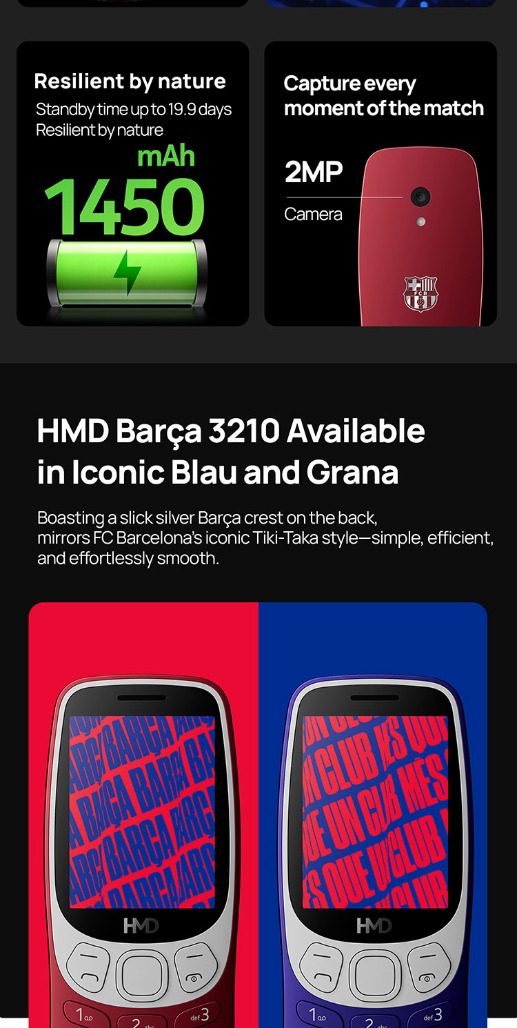 Nokia 3210 4G Basic Phone Original 2.4'' Type-C Charging 2MP Rear Cam ...