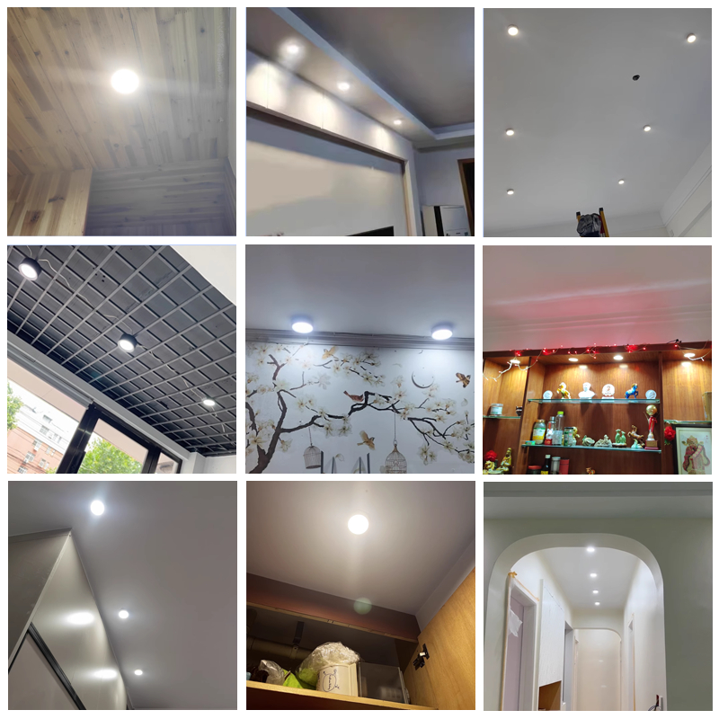 LED Pin Light 3 Colors Downlight Surface Mounted Led Ceiling Light 3W ...