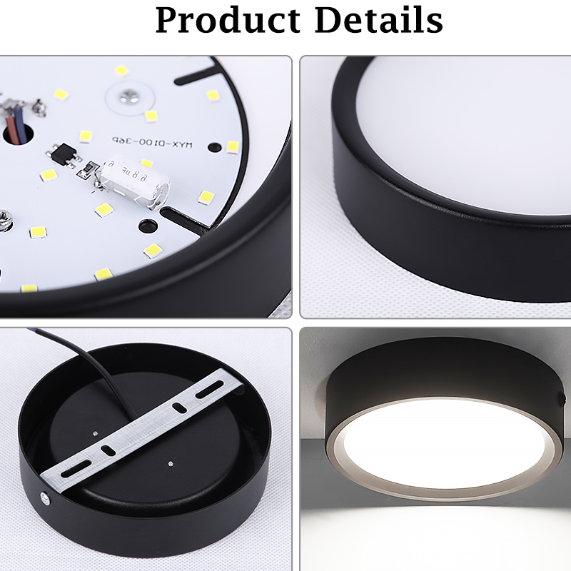 LED Pin Light 3 Colors Downlight Surface Mounted Led Ceiling Light 3W ...