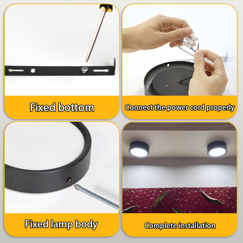 LED Pin Light 3 Colors Downlight Surface Mounted Led Ceiling Light 3W ...