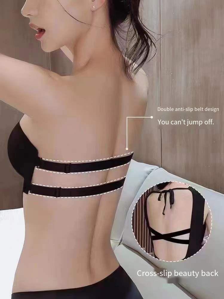 Padded Strapless Push-Up Bra with Underwire - 3cm Lift for Small Chest ...