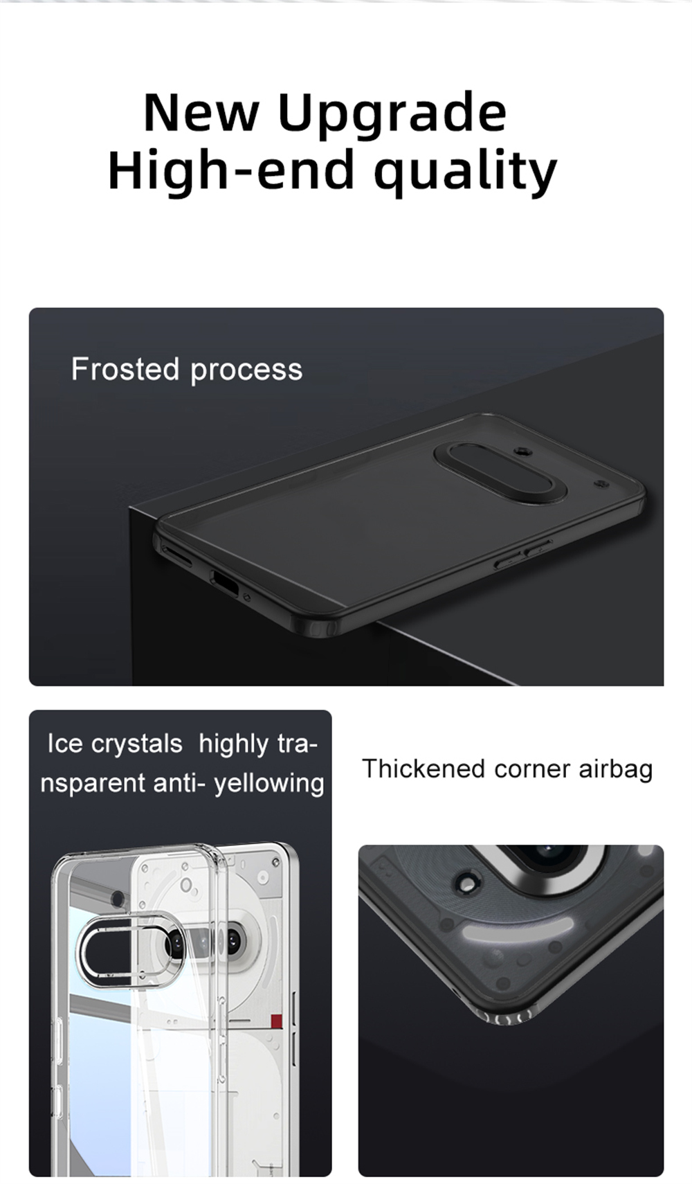 UFLAXE ICEY - For Nothing Phone 3a Case - CLEAR ANTI-YELLOW Matte ...