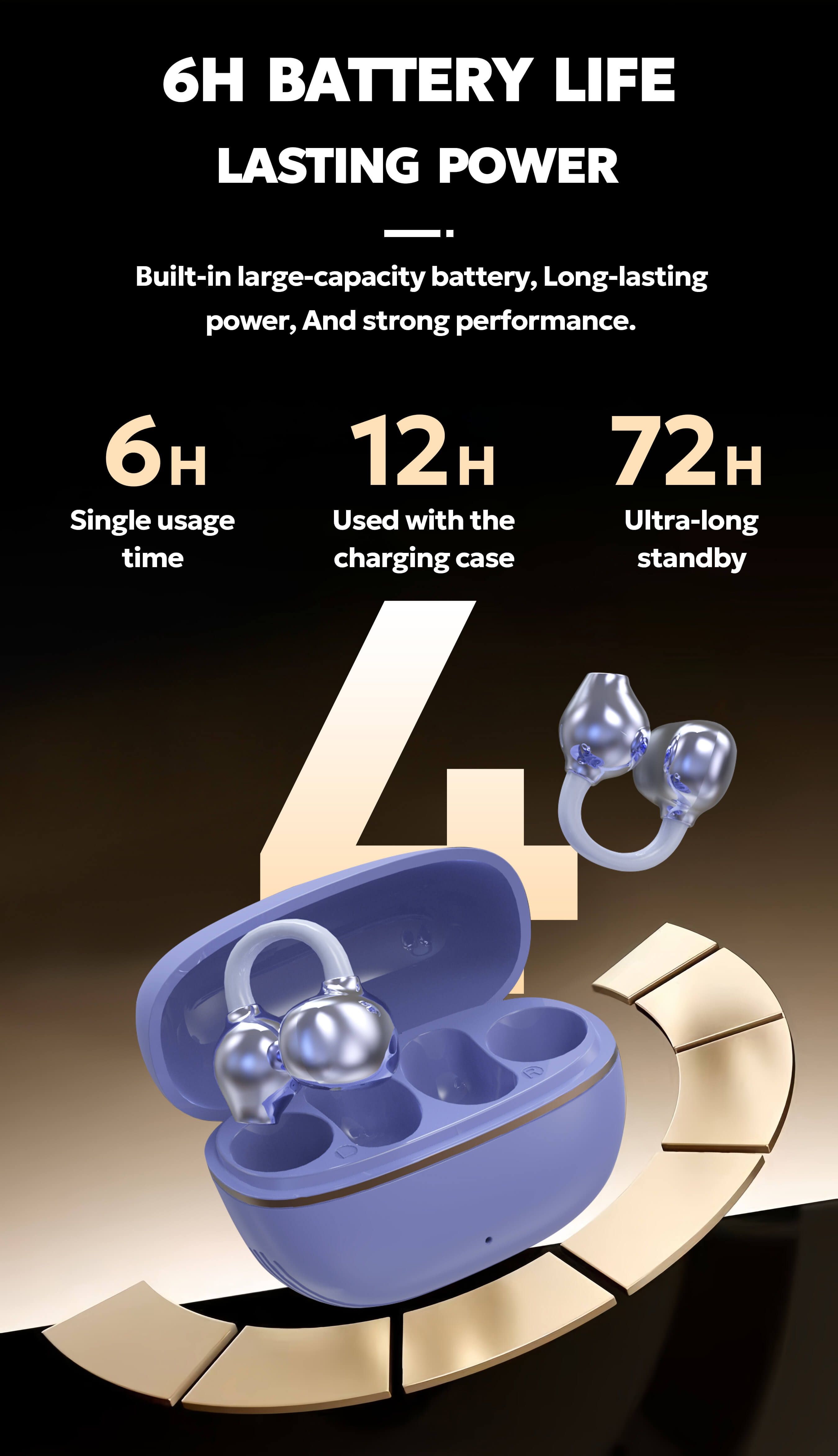 KY TECH KY66 Earclip Design Earbuds, C-bridge Design,HiFi Level Stereo ...