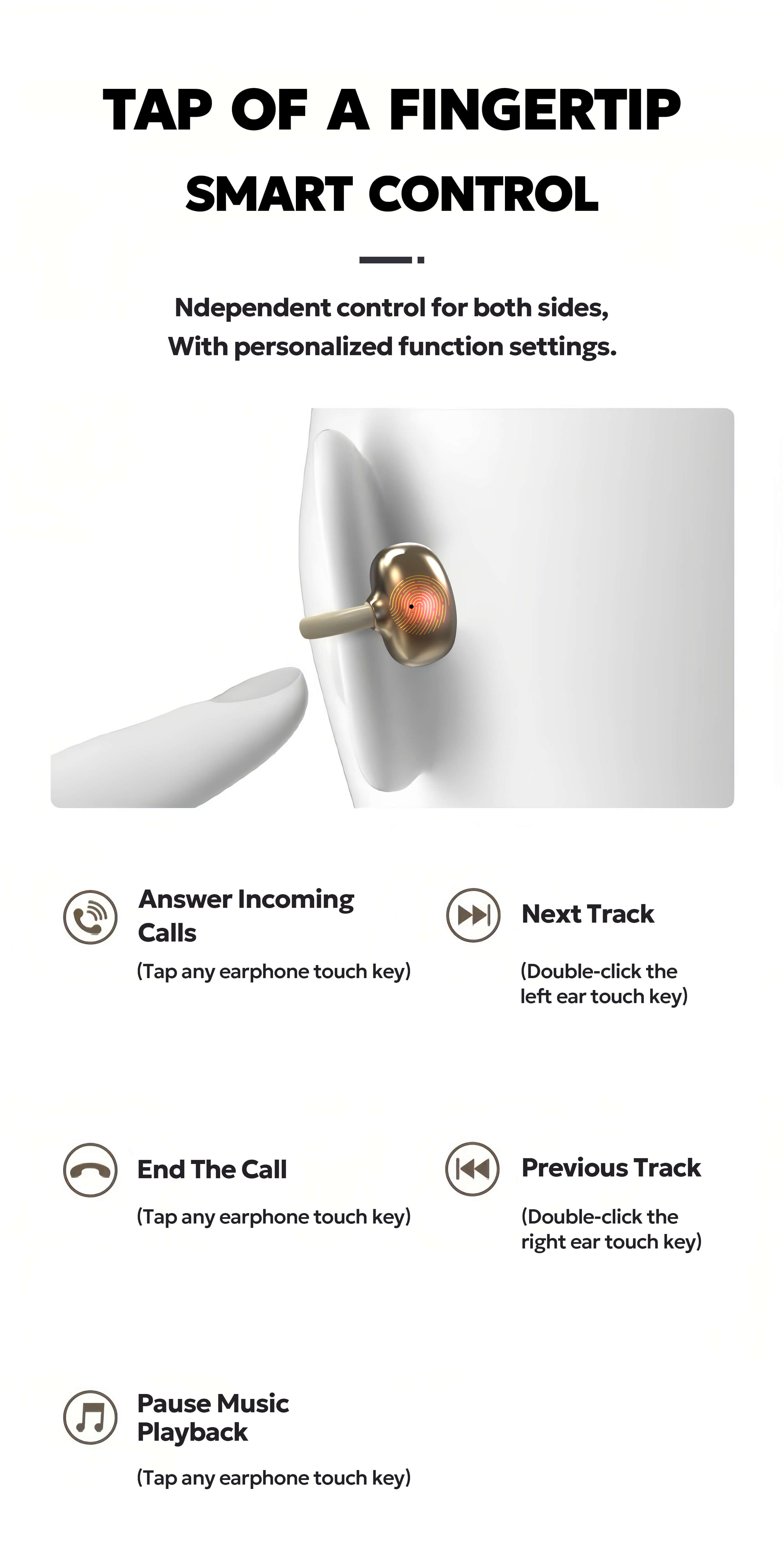 KY TECH KY66 Earclip Design Earbuds, C-bridge Design,HiFi Level Stereo ...