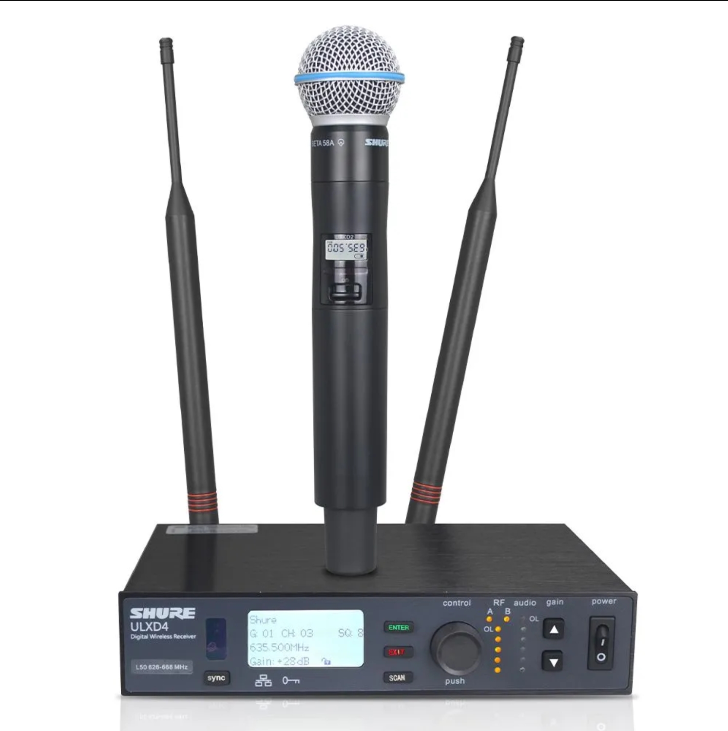 Shure ULXD4/BETA58A Live Singing Microphone Suitable for stage ...