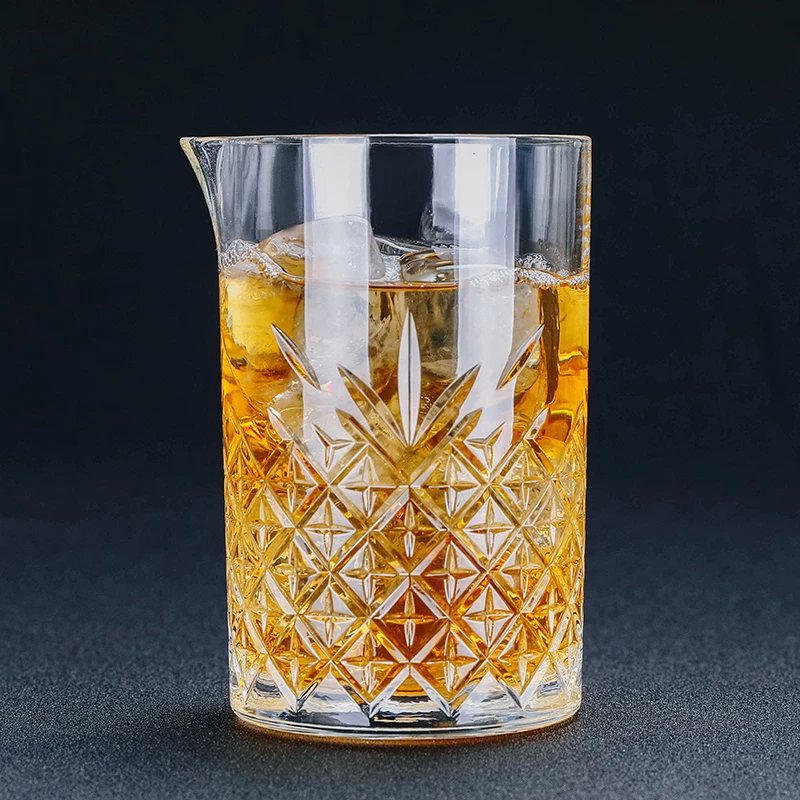 700ml Glass Studded Cocktail Mixing Glass Bar cup | Shopee Philippines