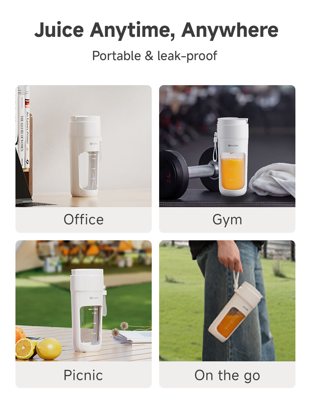 Simplus Portable Juicer Multifunctional Blender 10-Blade Cutter ...