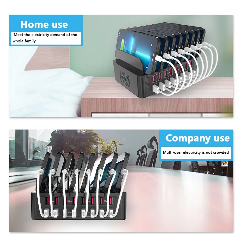 150W Universal Multi USB Charger Station 16 Port 3.5A MAX Fast Charging ...