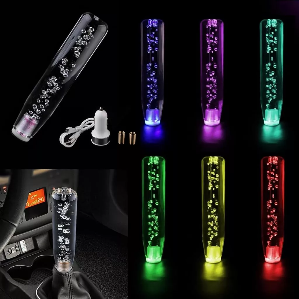 12/24V Car Gear Shift Knob Handle Extender With USB Charger Universal ...