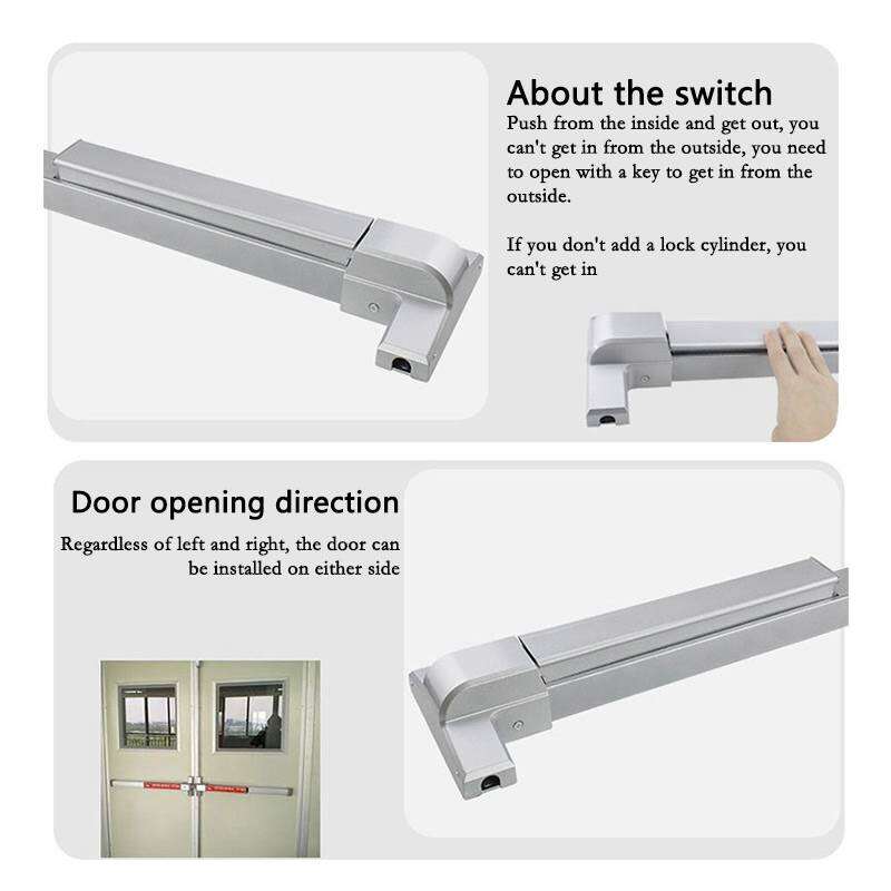 Emergency Push Lock Safety Escape Fireproof Push Edge Emergency Exit ...