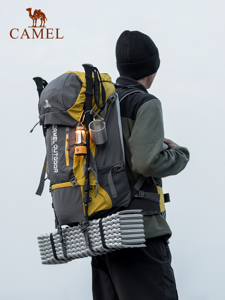 CAMEL CROWN 65L Outdoor Hiking Backpack Professional ,400D Nylon ...