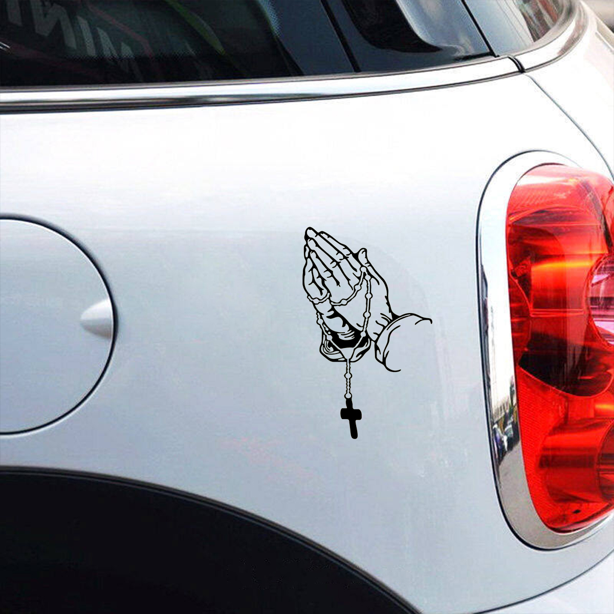 Motorcycle Prayer Gesture Laser Sticker Auto Body Styling Decor ...