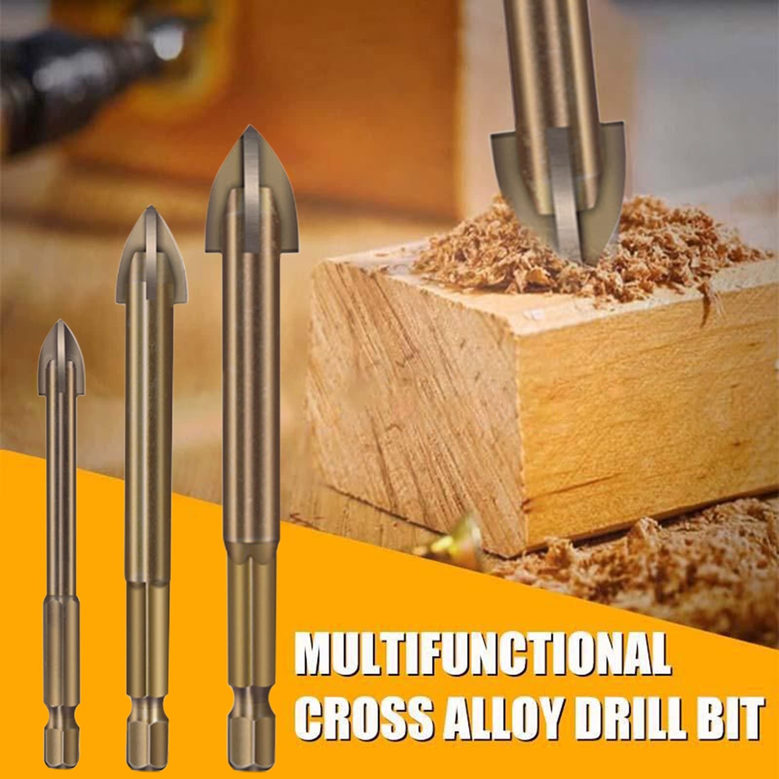 Universal Drill Bit Set - 5PCS Multi-Functional Alloy Bits for Tile ...