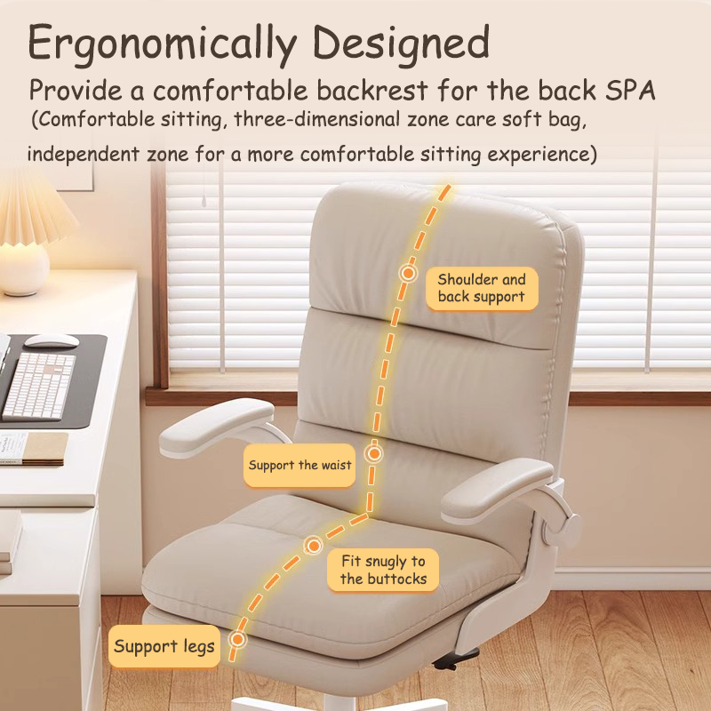 GC Ergonomic Computer Chair Home Office Adjustable 360°Swivel Study ...