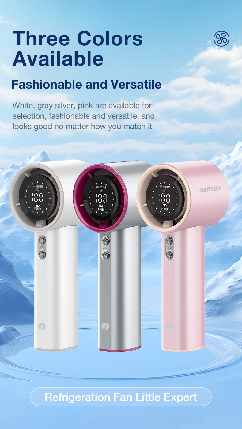 Jamay Fan 6000 mAh Turbo Mini Fan Rechargeable Handheld Portable Strong ...