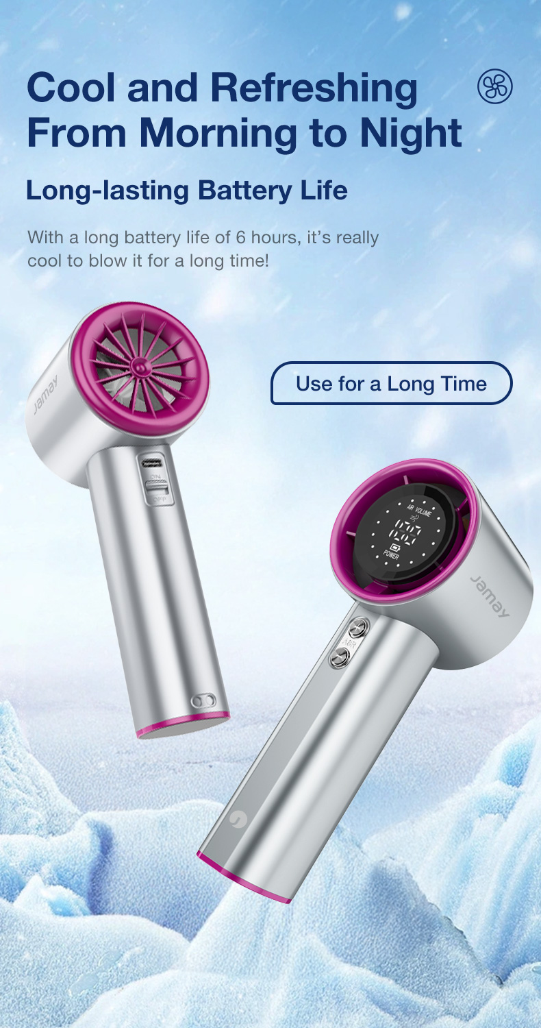 【Buy two get one free fan】Jamay Mini Fan 6000 mAh Turbo Mini Fan ...