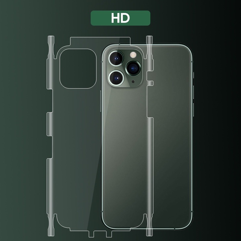 TBTIC Back Frame Hydrogel Soft Film For IPhone 16 15 14Plus 13 12 11Pro ...