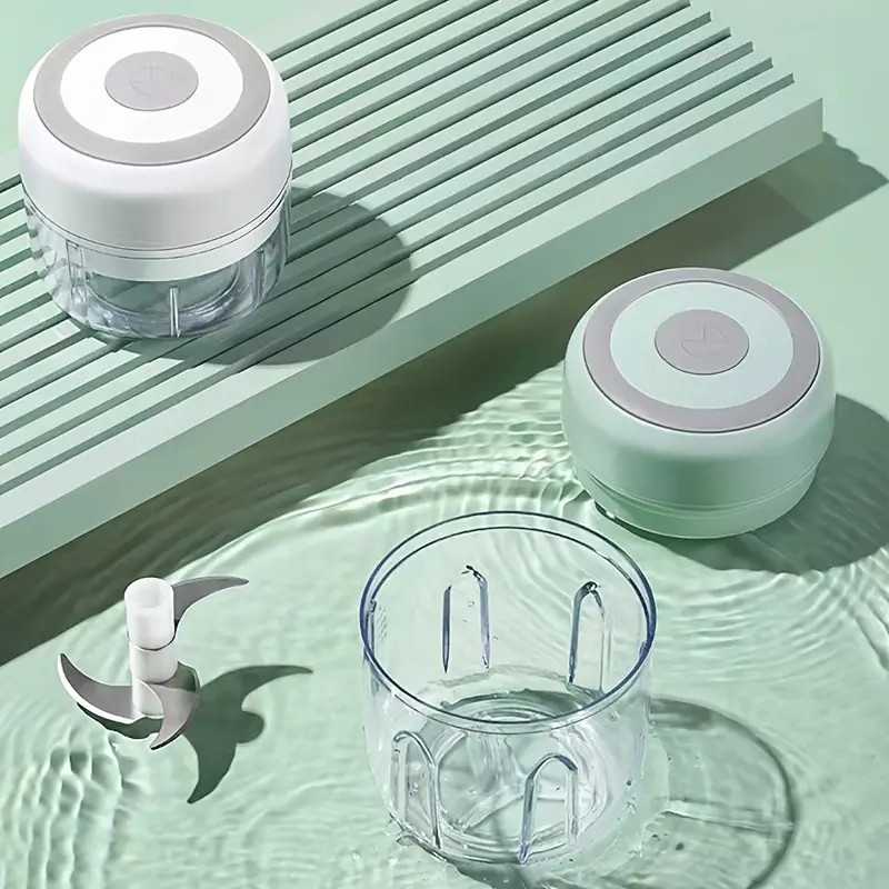 Portable Small Food Processor Electric Garlic 250ML USB Mini Chopper ...