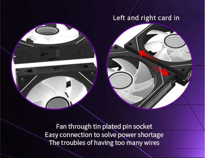 UPSIREN WF-2 3PCS Free Wire-Splicing Chassis Fan 12CM 5V 3pin ARGB/4pin ...