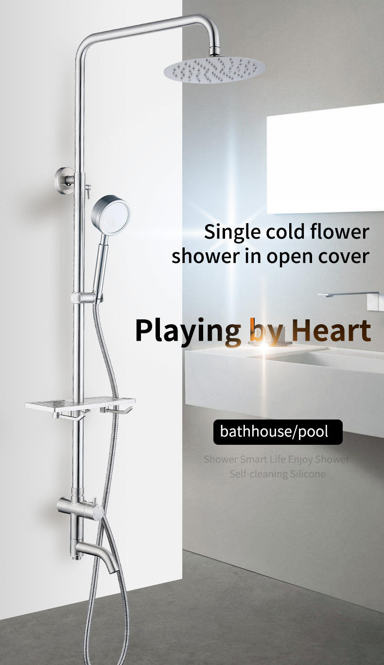 ICIC 304 Stainless Single Source Shower Set for Bathroom with Faucet 3 ...