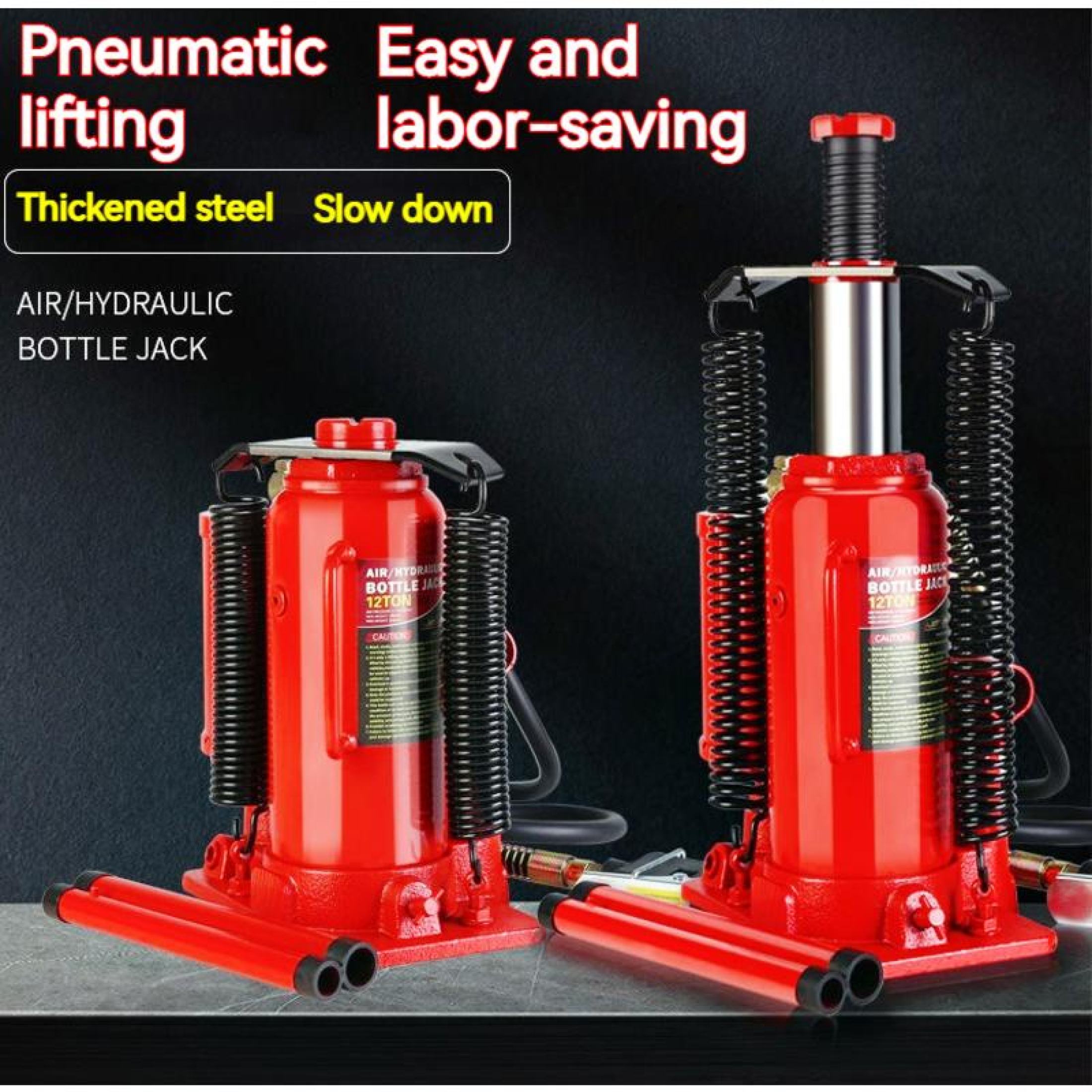 Pneumatic vertical jack hydraulic 12T/20T/32T Heavy hydraulic lifting ...