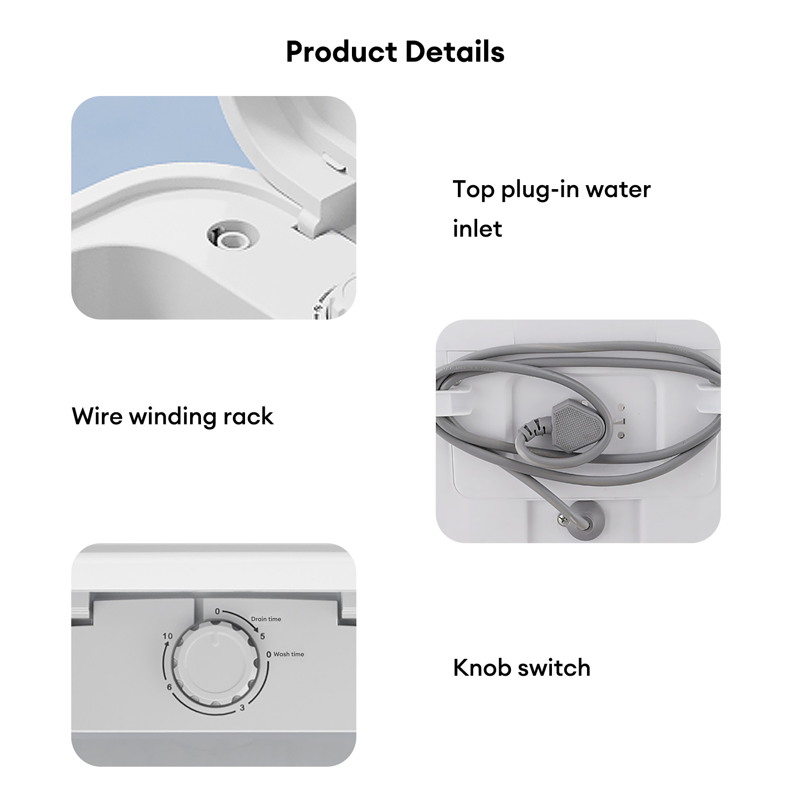 HODEKT 7KG Washing Machine With Dryer Portable Mini Washing Machine ...