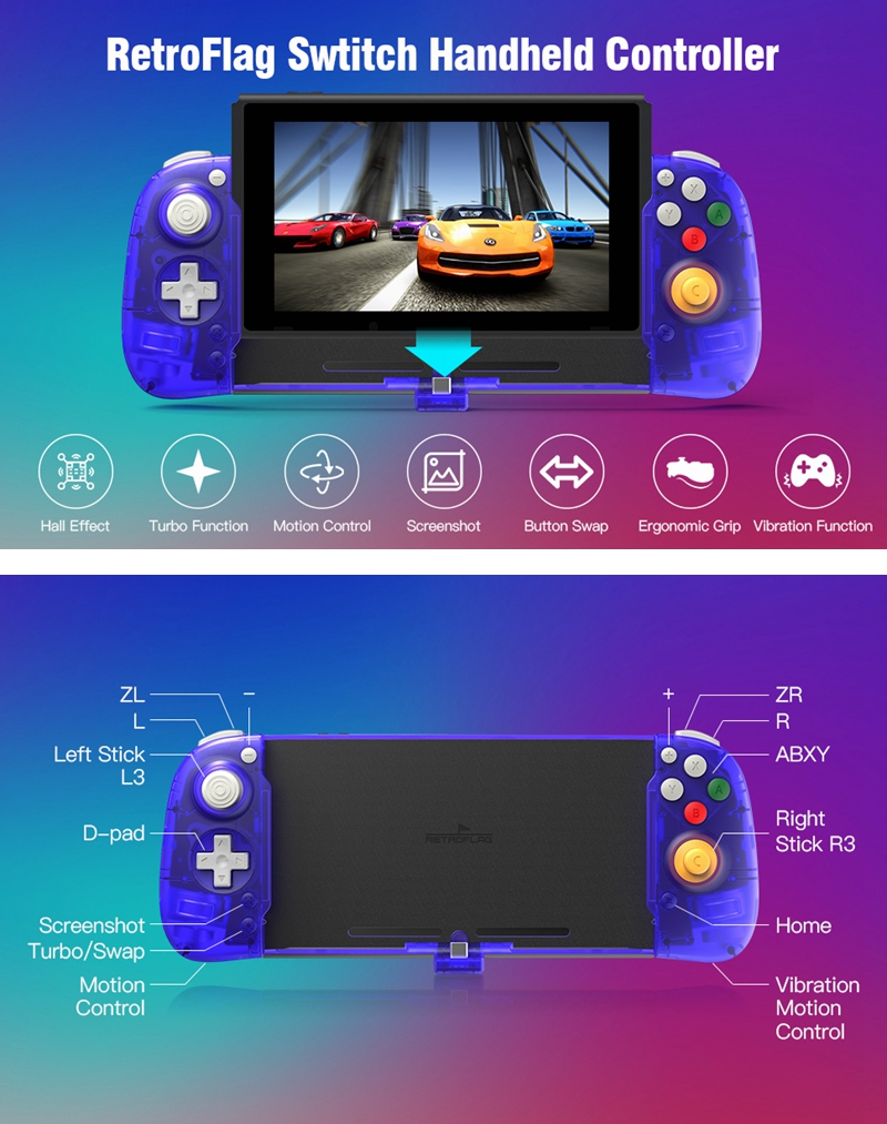 RETROFLAG Handheld Controller for Switch Console Nintendo Switch OLED ...