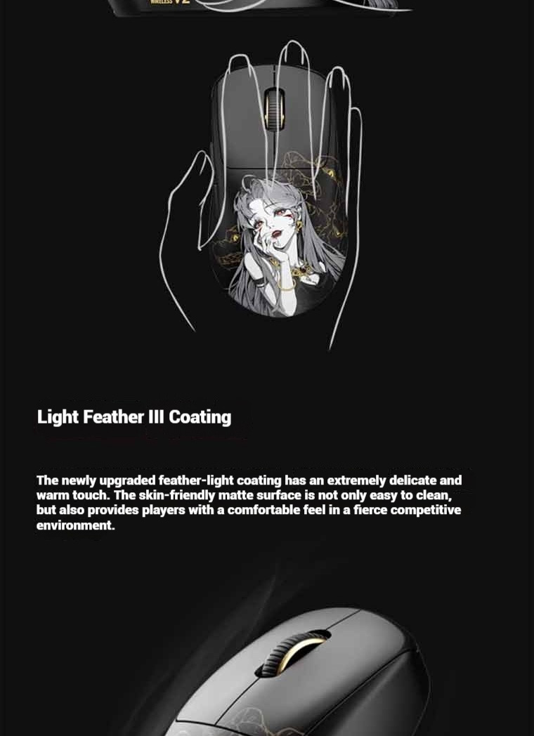 WAIZOWL OGM PRO V2 Hades three mode wireless game mouse, PAW3950, 8k ...